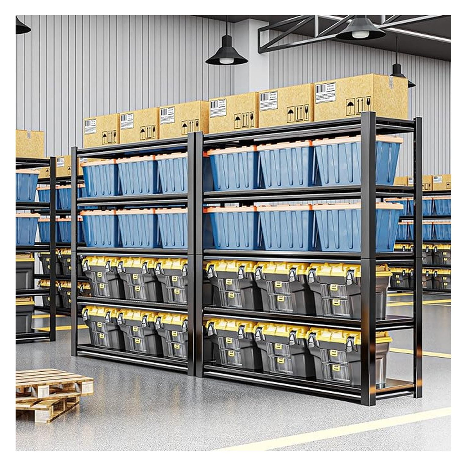 72" Heavy Duty Garage Shelving - 5-Tier 2500lbs Adjustable Metal ...