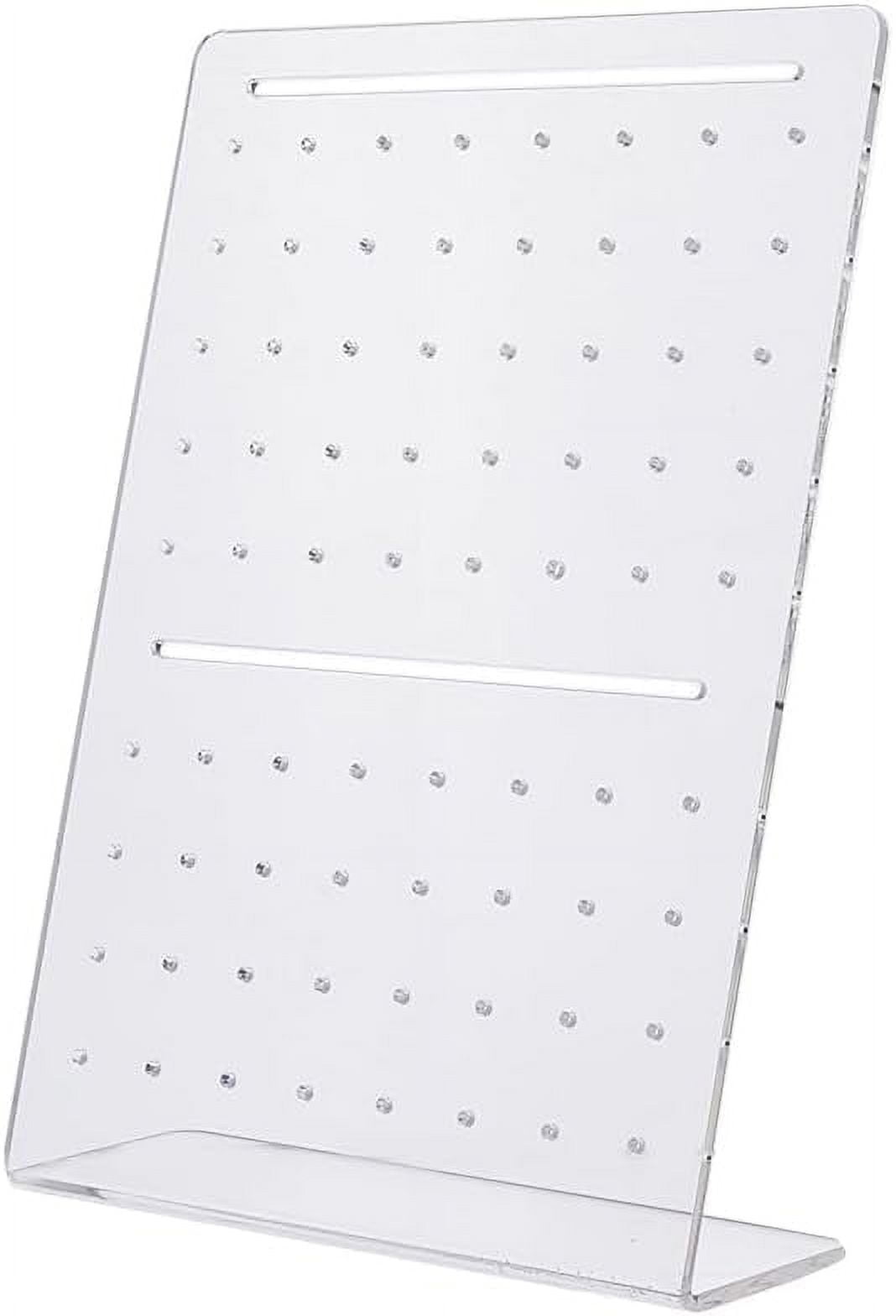 72 Hole Clear Earring Display Stand L-Shape Jewelry Displays Stand ...