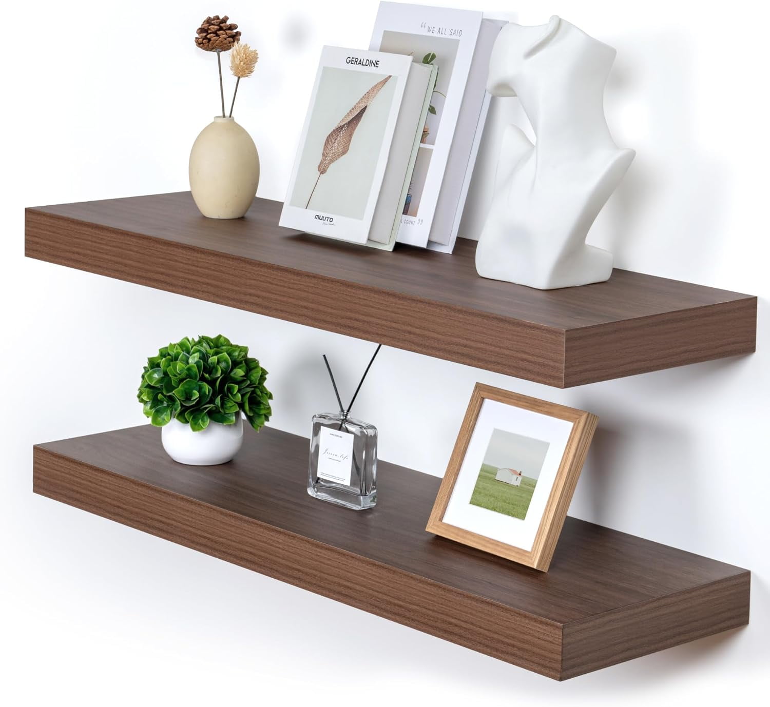 72 Inch Black Floating Shelf | 12 Inch Deep Floating Shelves Set of 1 ...