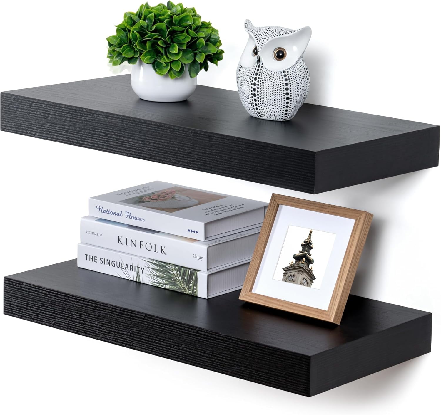 72 Inch Black Floating Shelf | 12 Inch Deep Floating Shelves Set of 1 ...