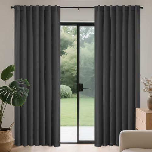 72 Inch Blackout Curtains for Bedroom,Black Out Curtains 72 Inch Long ...