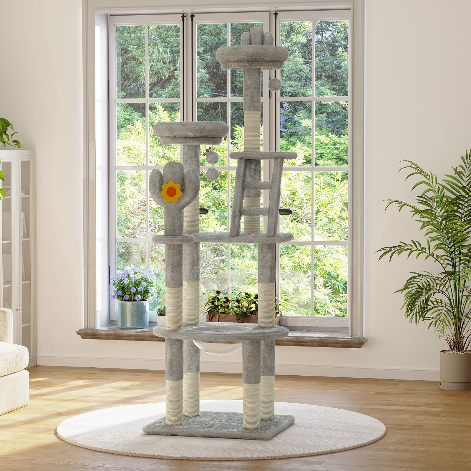72 Inch Cat Tree Tower for Indoor Cats, Multi-Level Cat Activity Center ...