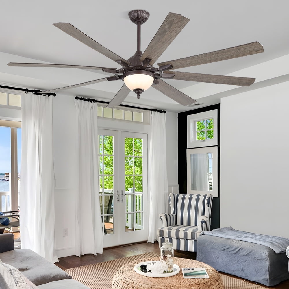 Ferrette 72-Inch Ceiling Fan with Light, Remote Control, Quiet ...