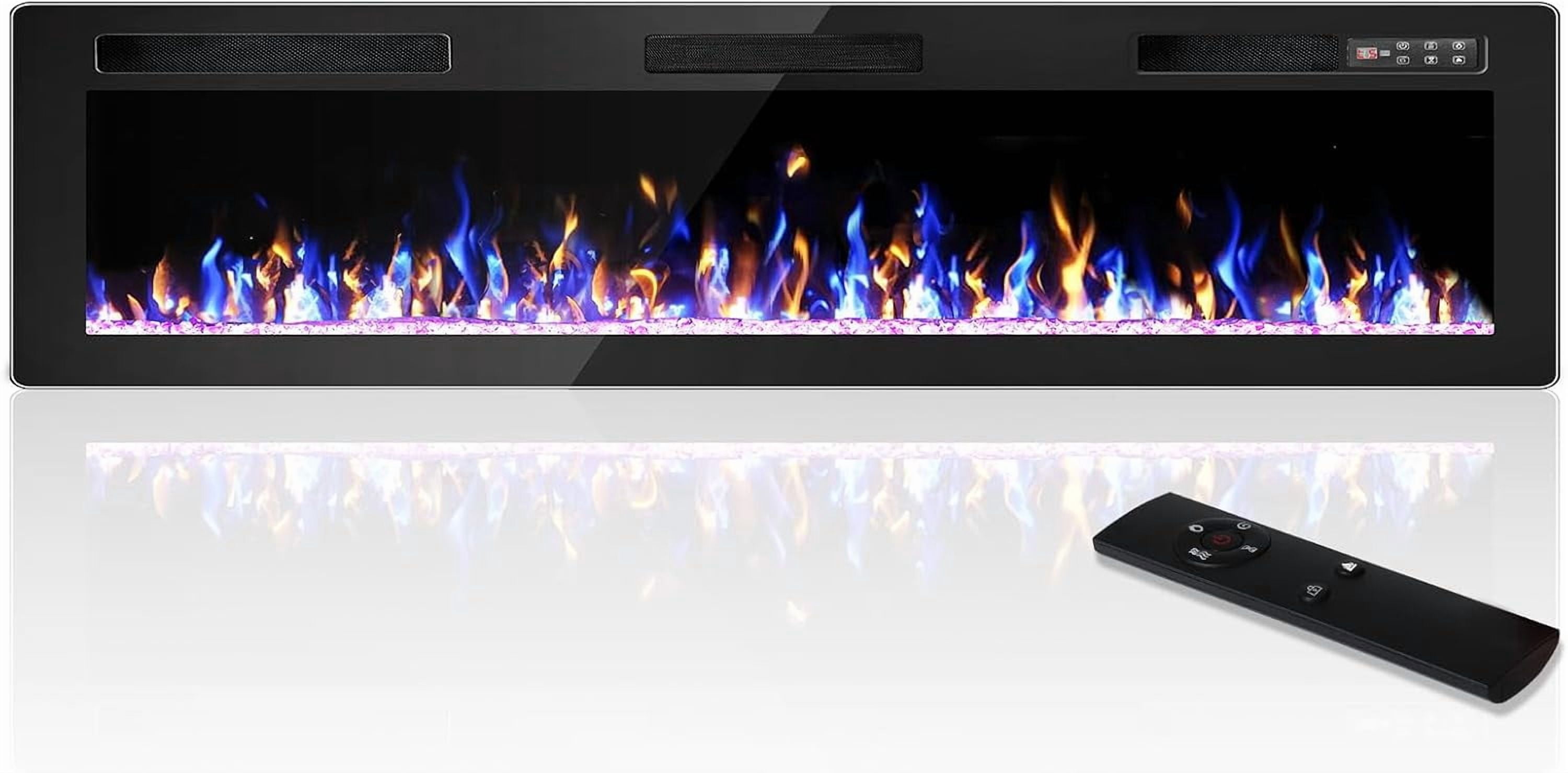 72 Inch Electric Fireplace, Ultra-Thin Fire Places Electric Fireplace ...