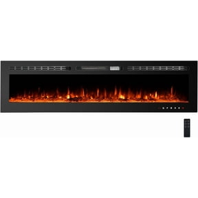 Electric Fireplace in-Wall Recessed and Wall Mounted, 60" Fireplace ...