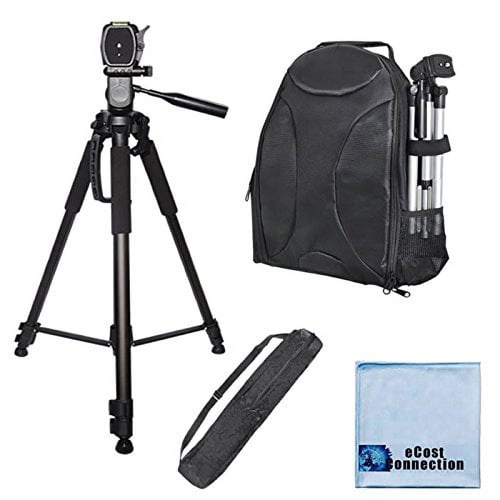 72” Inch Elite Series Full Size Camera Tripod + Camera Backpack for ...