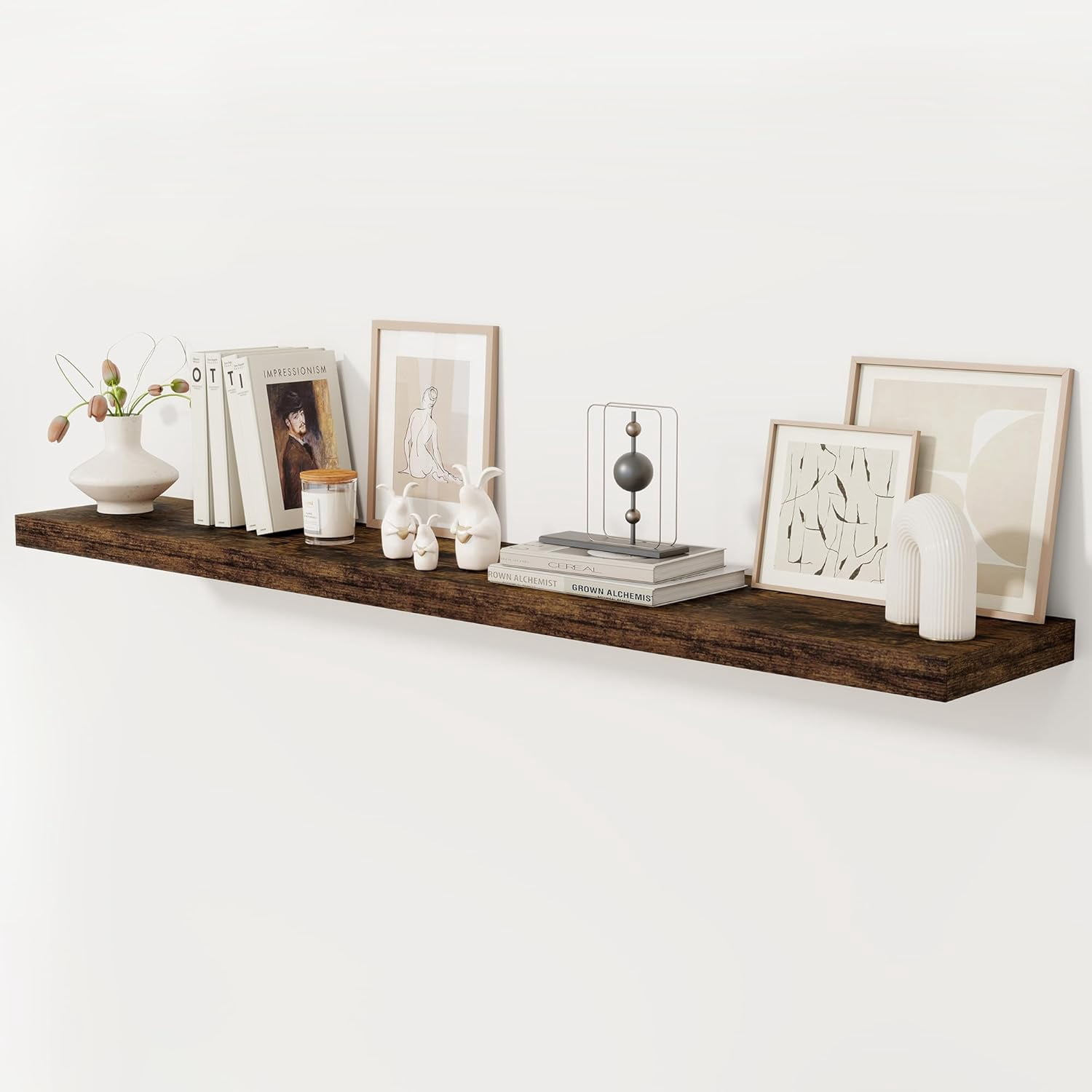 72 Inch Floating Shelf 12 Inch Deep Wall Shelf for Fireplace Mantel ...