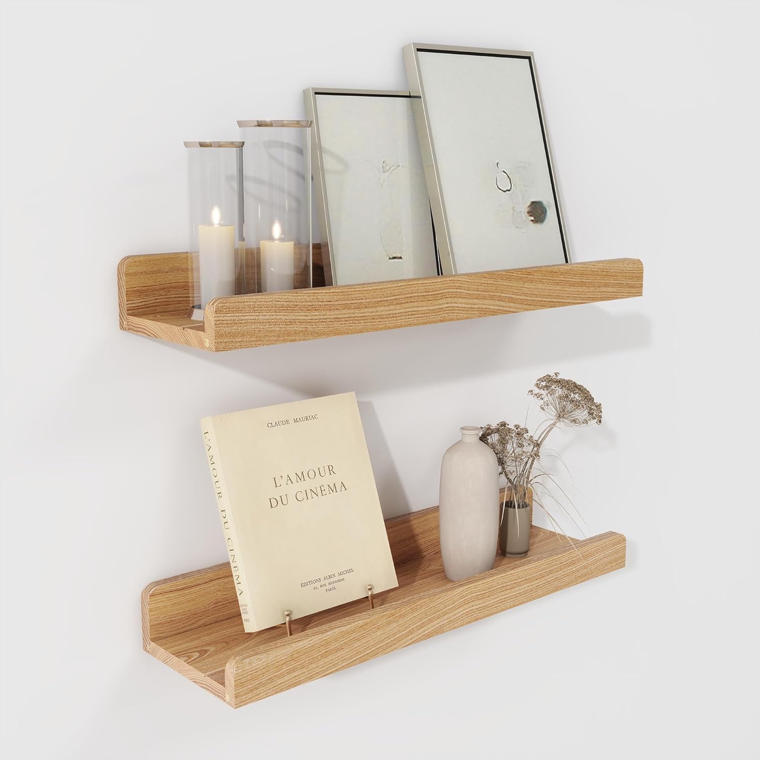 72 Inch Floating Shelves for Wall | Wood Picture Ledge Shelf Set of 2 ...