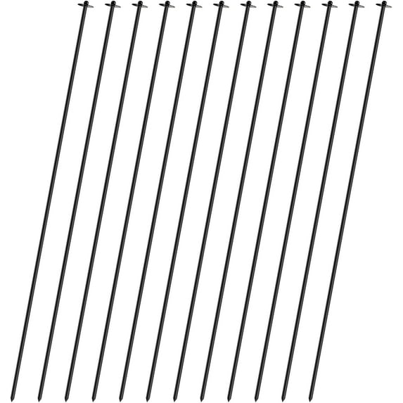 72 Inch Garden Stake Netting Support, Black Heavy Duty Powder Coated ...