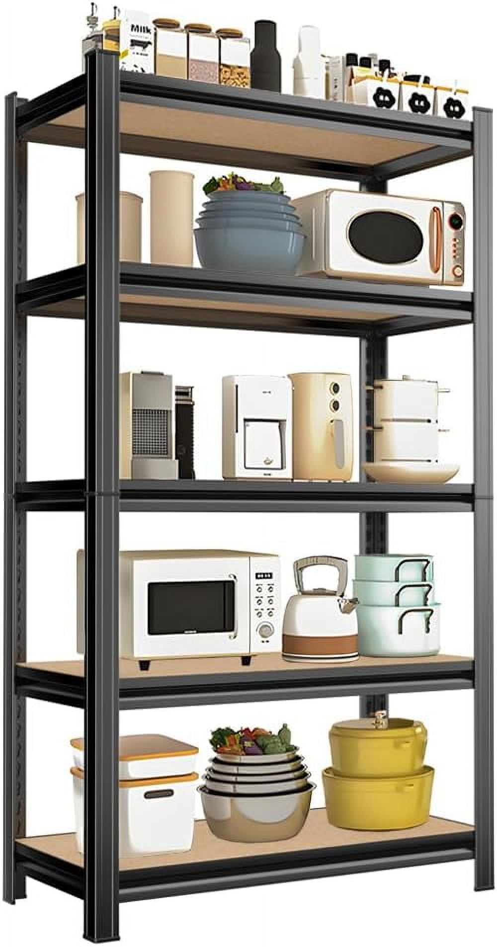 72 Inch Kitchen Shelves, Metal Kitchen Storage Rack, 5-Tier Microwave ...