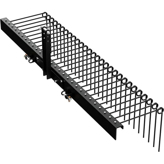 72 Inch Pine Straw Rake, 30 Coil Spring Tines Durable Powder Coated ...