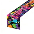 72 Inch linen birthday table runner,festival themed table cover ...