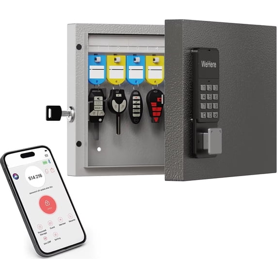 72 Key Cabinet Organizer Metal Key Lock Box Wall Mount use OTP ...