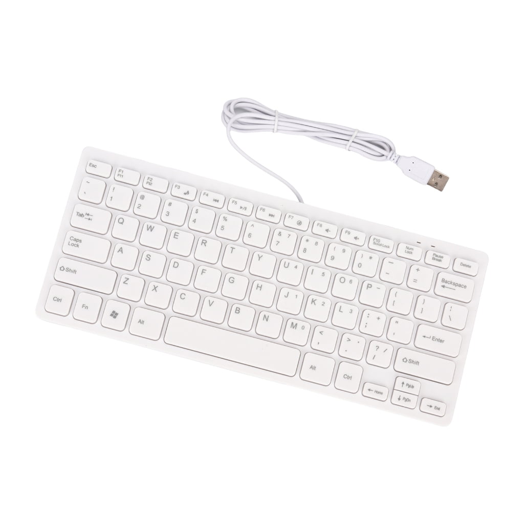 72 Keys USB Corded Keyboard Quiet Tactile Feedback Space Saving and ...
