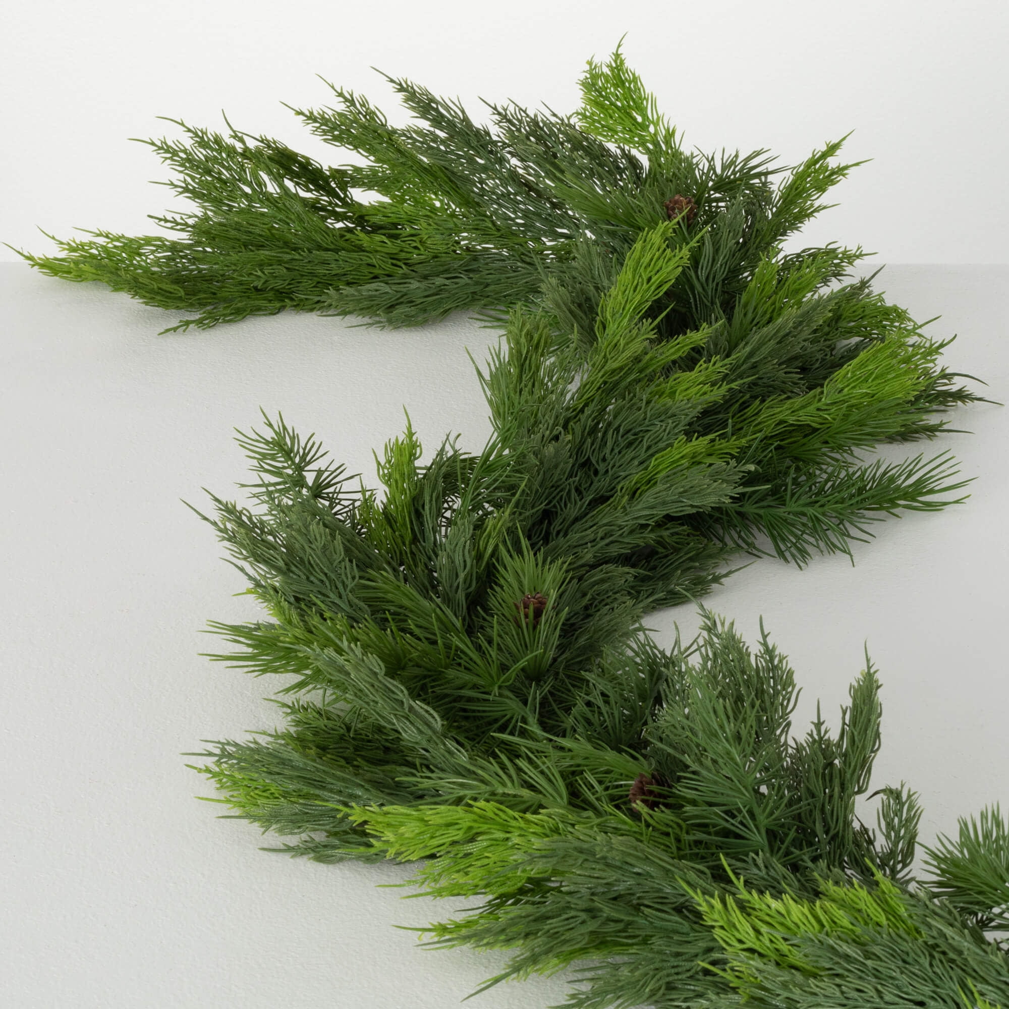 72"L Sullivans Artificial Lush Green Cedar Christmas Garland - Walmart.com