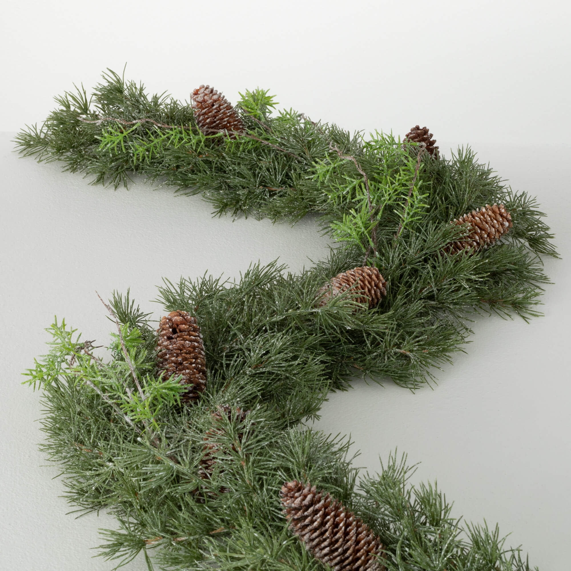 72"L Sullivans Artificial Soft Touch Dusted Pine Christmas Garland ...