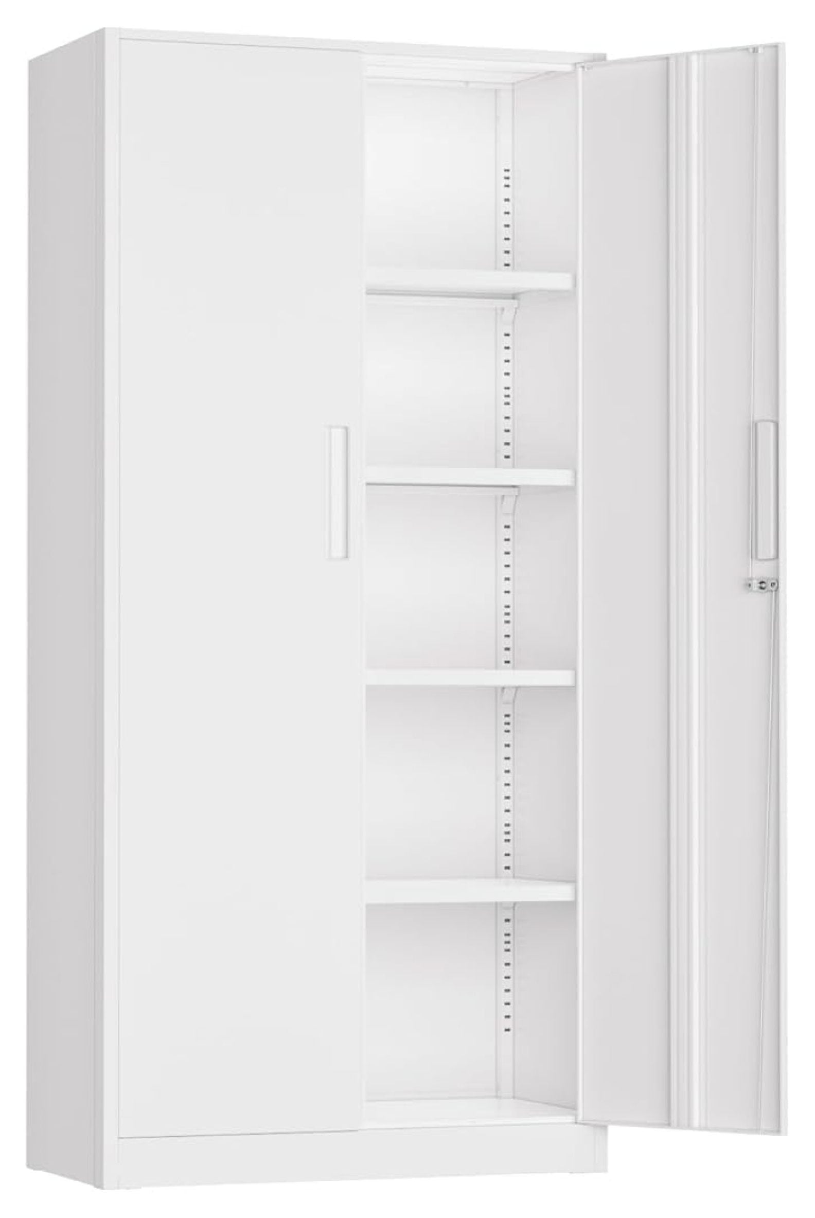 72" Metal Office Storage Locking Cabinet, Lockable Garage Storage ...