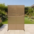 72" Metal Privacy Screen, Freestanding Decorative Room Divider with ...