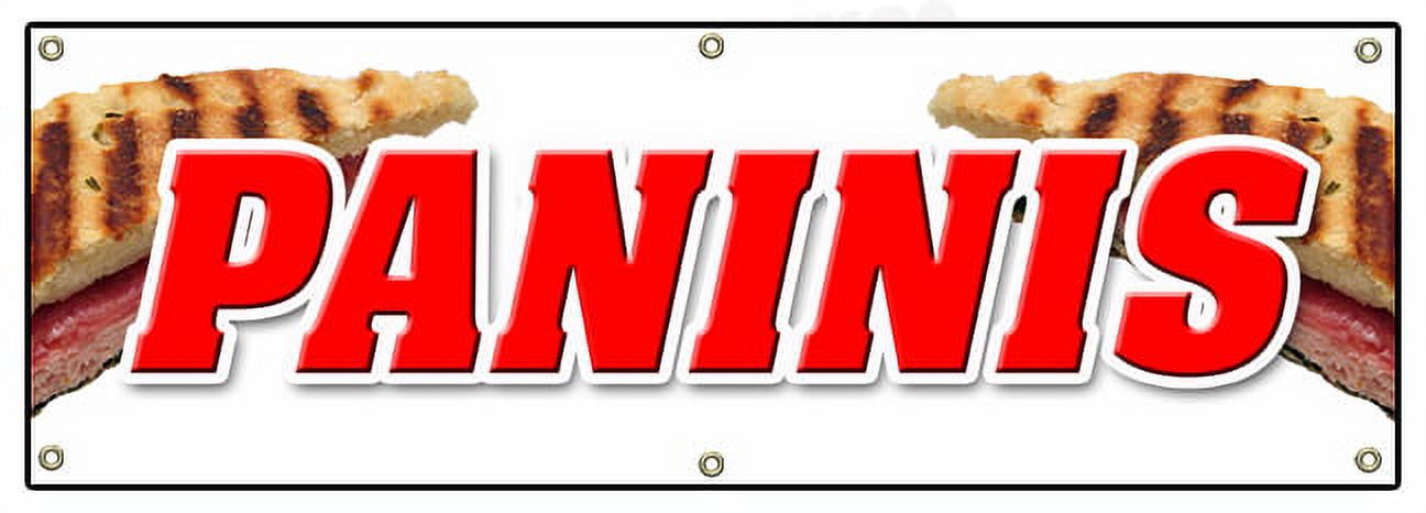 72" PANINIS BANNER SIGN sandwich sign hot concession - Walmart.com