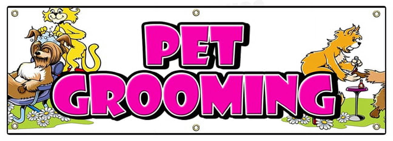 72" PET GROOMER BANNER SIGN dog grooming clippers signs new - Walmart.com