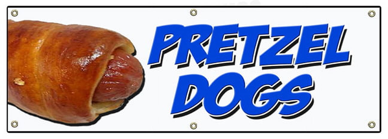72" PRETZEL DOGS BANNER SIGN soft pretzel hot dog signs - Walmart.com