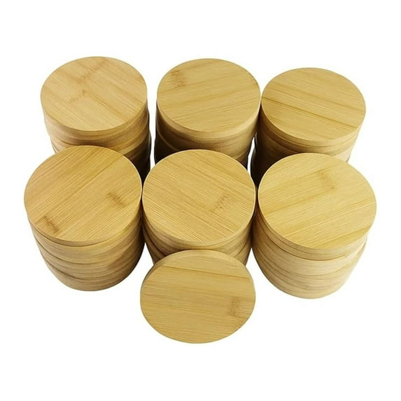 72-Pack 4" Round Blank Bamboo Wood Coasters – Discs for DIY Resin Art ...