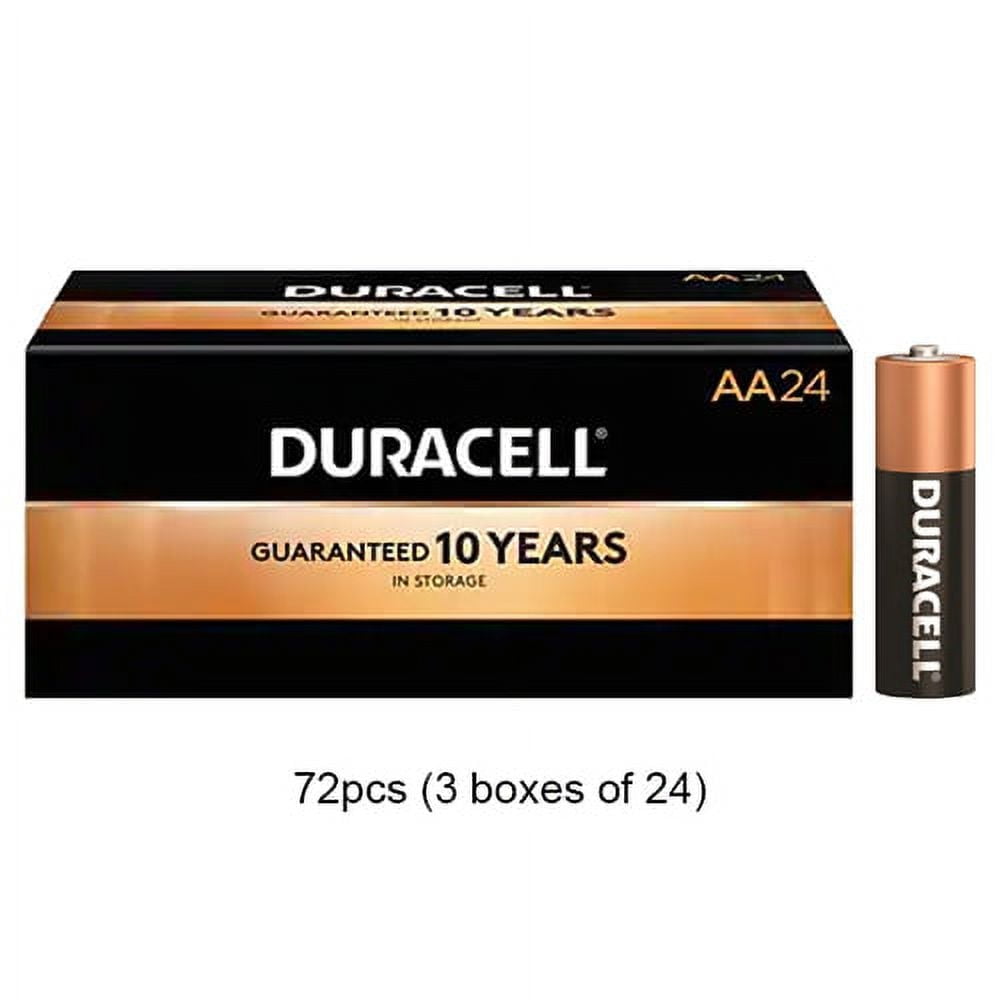 72-Pack AA Duracell Coppertop MN1500 Alkaline Batteries - Walmart.com
