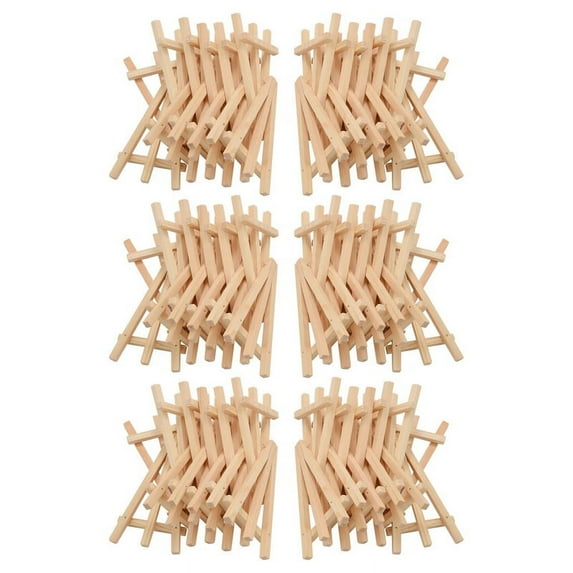 72 Pack Mini Wood Display Easel Wood Easels Set for Paintings Craft ...