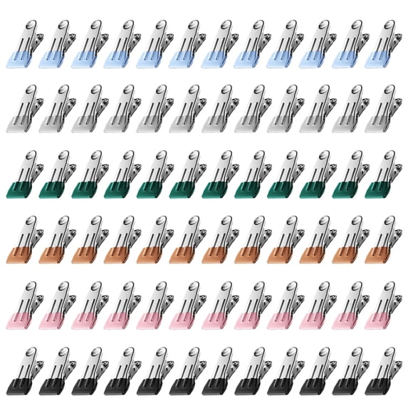 72 Pack Stainless Steel Metal Clothes Pins, Windproof Colored ...