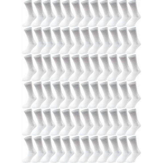 72 Pairs 80% Cotton Crew Socks Men Women, Athletic Casual Moisture ...