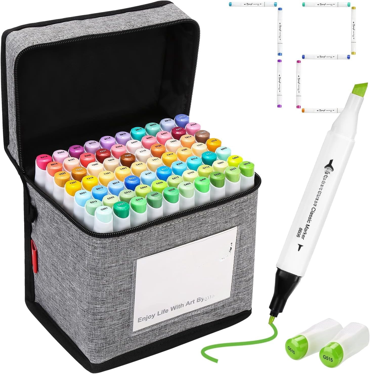 72 Pastel Markers Marker Set, Dual Tip Art Markers Set, -Based Marker ...
