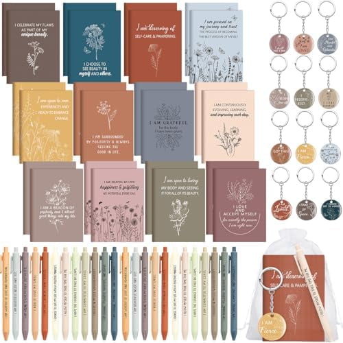 72 Pcs/24 Set Positive Affirmation Gift Set Gratitude Notebooks with ...