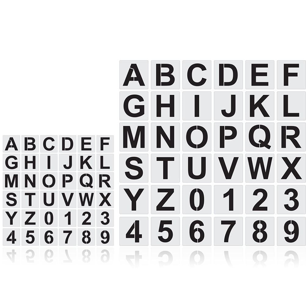 72 Pcs Alphabet Painting Template Letter Stencils 4 Inch Reusable ...