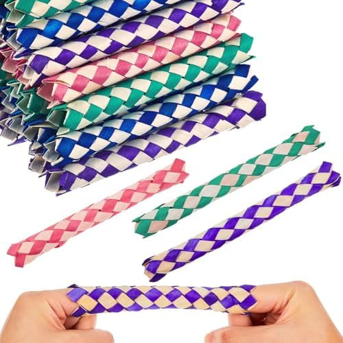 72 Pcs Chinese Finger Traps Bamboo Finger Traps for Kids and Adults Pet ...