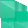 72 Pcs Green Plastic Take-Home Folders with 2 Pockets, Letter Size, 1/2 ...