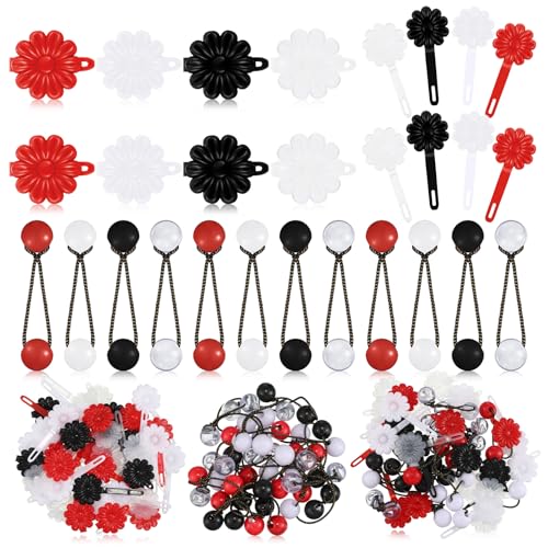 72 Pcs Hair Barrettes Balls for Girls Self Hinge Hair Ties Bubble ...