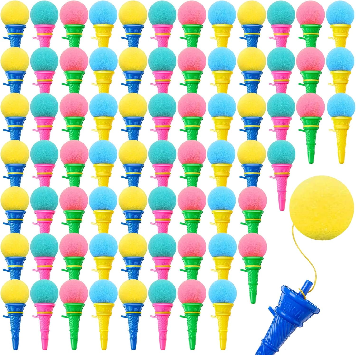 72 Pcs Ice Cream Shooters Toy, 4 Inch Ice Cream Ball Toy, Ice Cream Party Favors Mini Ice Cream ...