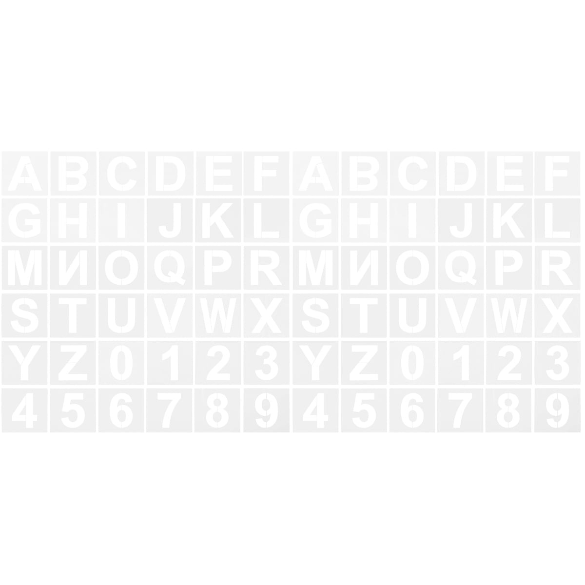 72 Pcs Oil Paint Letter Templates Multi-function Letter Stencils ...