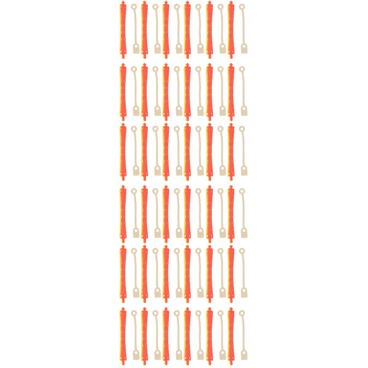 Eease 72 Pcs Perm Rod Hair Roller with Rubber Band Home Barber Hair ...