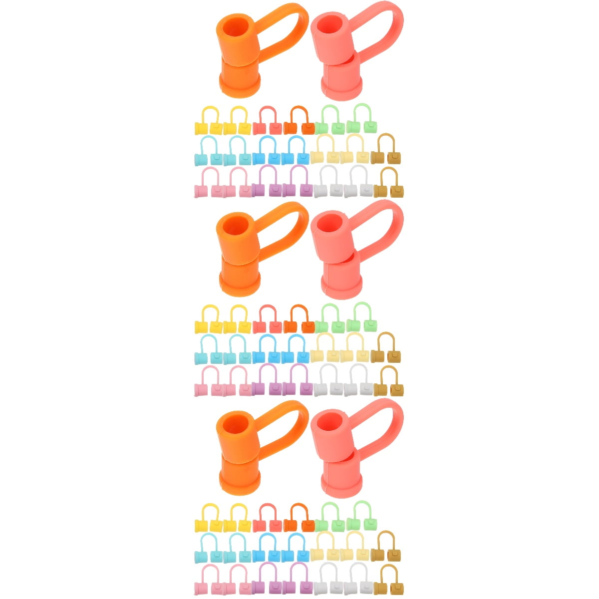 72 Pcs Silicone Straw Covers Silicone Straw Tips Straw Stopper Anti ...