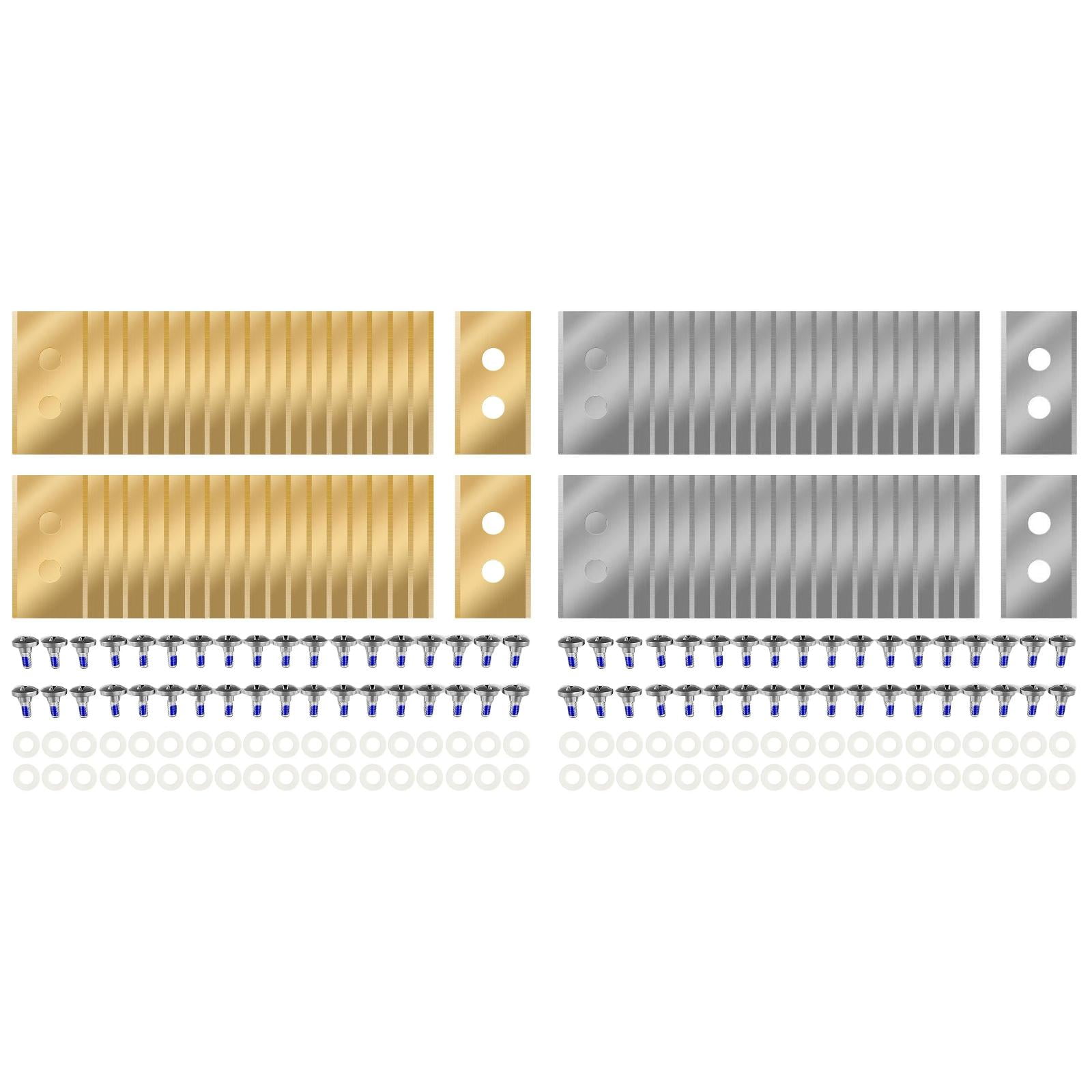72 Pcs Titanium Coated Robotic Lawnmower Replacement Blades Fits for ...