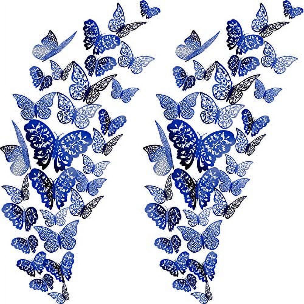 72 Pieces 3D Butterfly Wall Decals Sticker Wall Decal Decor Art ...