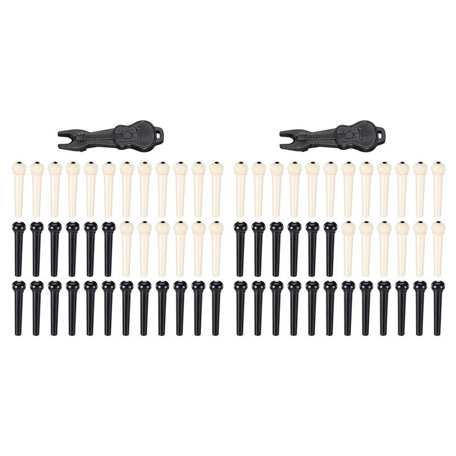 72 Pieces Acoustic Guitar Bridge Pins Pegs in White and Black with 2 ...