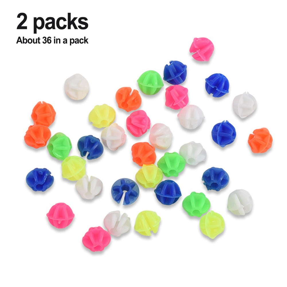 72 Pieces Bike Wheel Spokes BeadsSpoke Plastic Clip Round Decor Beads ...