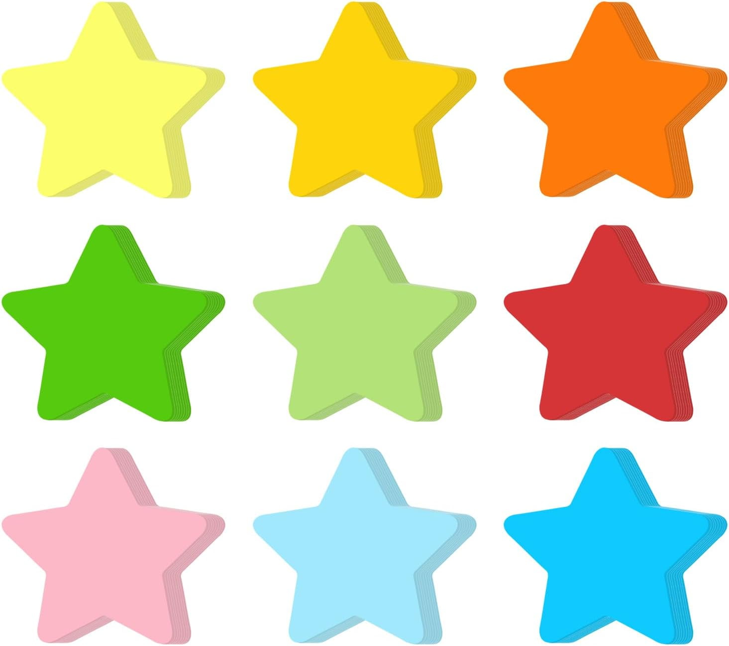 72 Pieces Color Star Cutouts for Bulletin Board, 6 Inches Large Paper ...