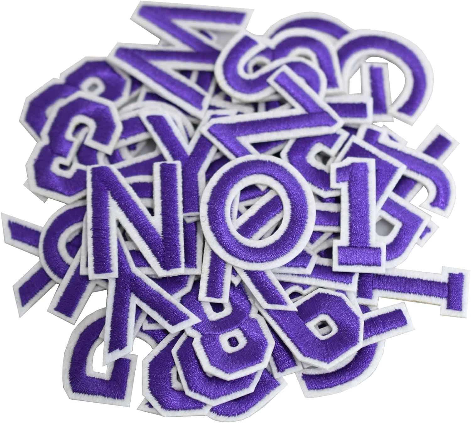 72 Pieces Iron on Letters and Numbers Patches, Red Letter Patches ...