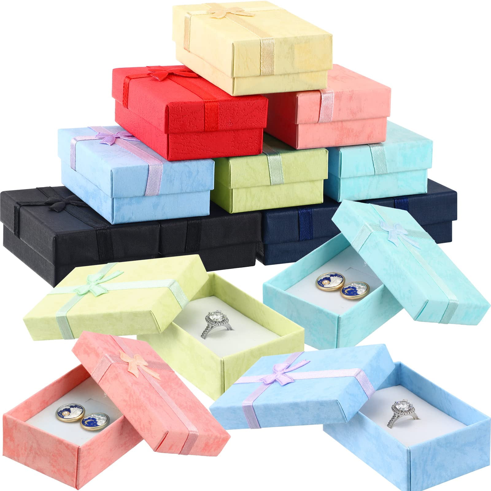 72 Pieces Jewelry Gift Boxes Set Empty Jewelry Boxes Small Gift Boxes ...