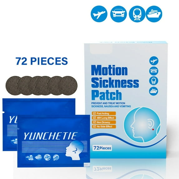 72 Pieces Of Motion Sickness Patches, Dizziness Patches And Seasickness ...