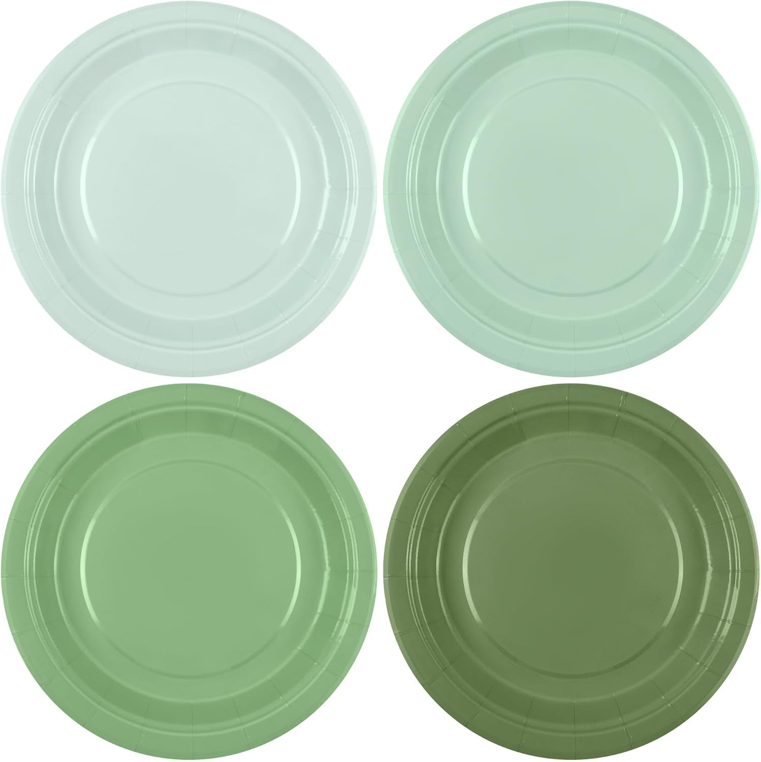 72 Pieces Pastel Rainbow Paper Plates 7 Inch Bulk Plates Disposable ...