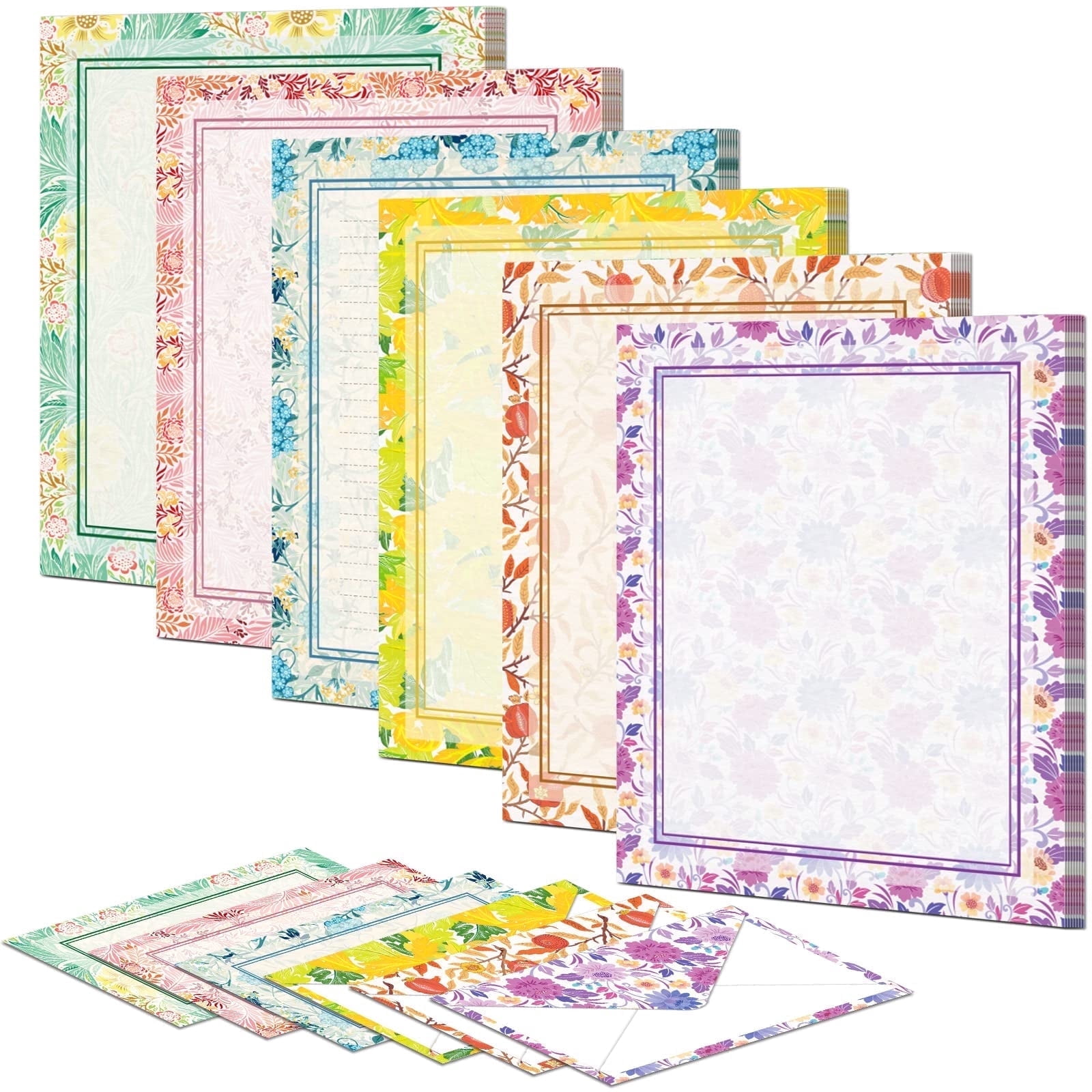 ANZON MORIES 72 Pcs Stationery Set 8.5x11in (48 Sheets Writing Letter ...